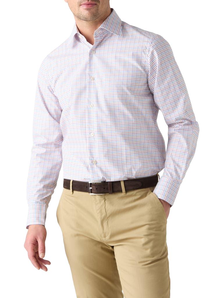 ROBERT TALBOTT madison check light weight poplin shirt in contemporary fit